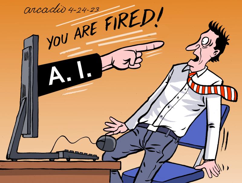 Ai Vs Humans Cartoon Movement 